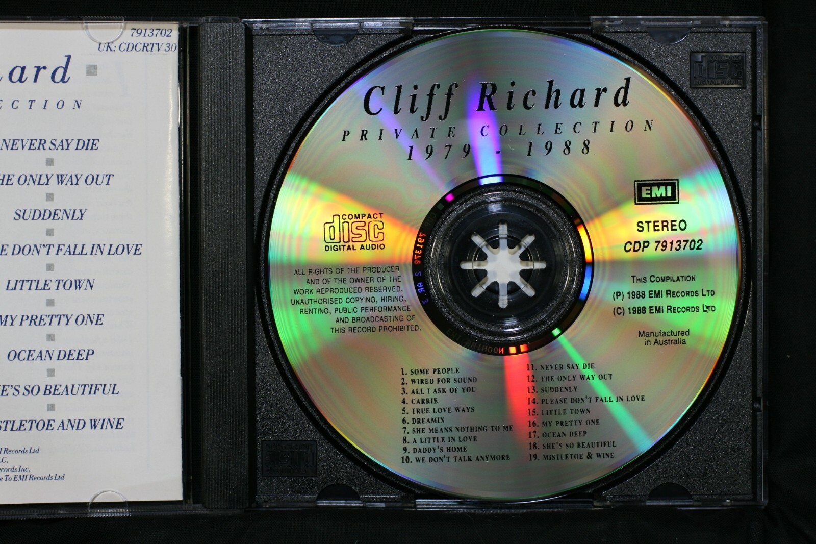 Cliff Richard ‎– Private Collection 1979 - 1988 - CD Like New (C886 ...