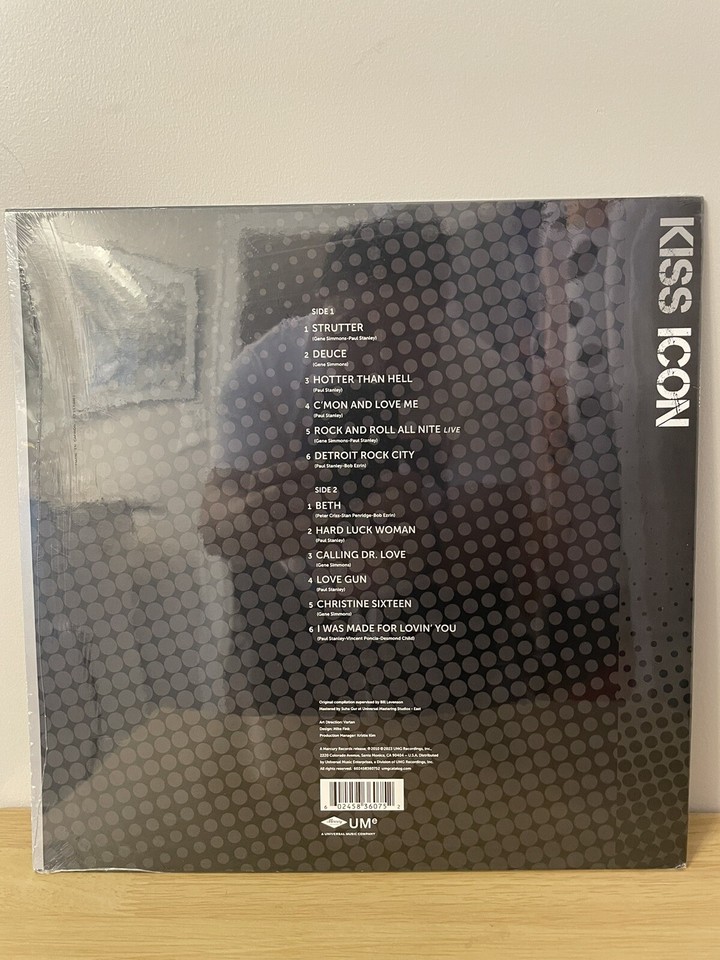 KISS ICON Silver Black Splatter Colour Vinyl LP Walmart Exclusive - IN ...