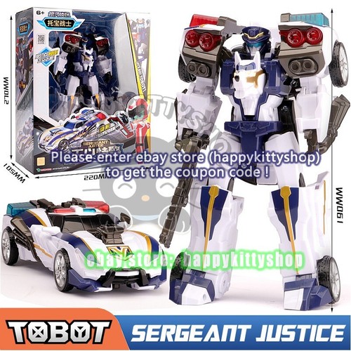 Tobot V Galaxy Detectives 8" Sergeant Justice Figure Police Car Boys ...