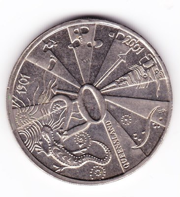 2001 20c Twenty Cent " QUEENSLAND " Centenary of Federation Australian ...