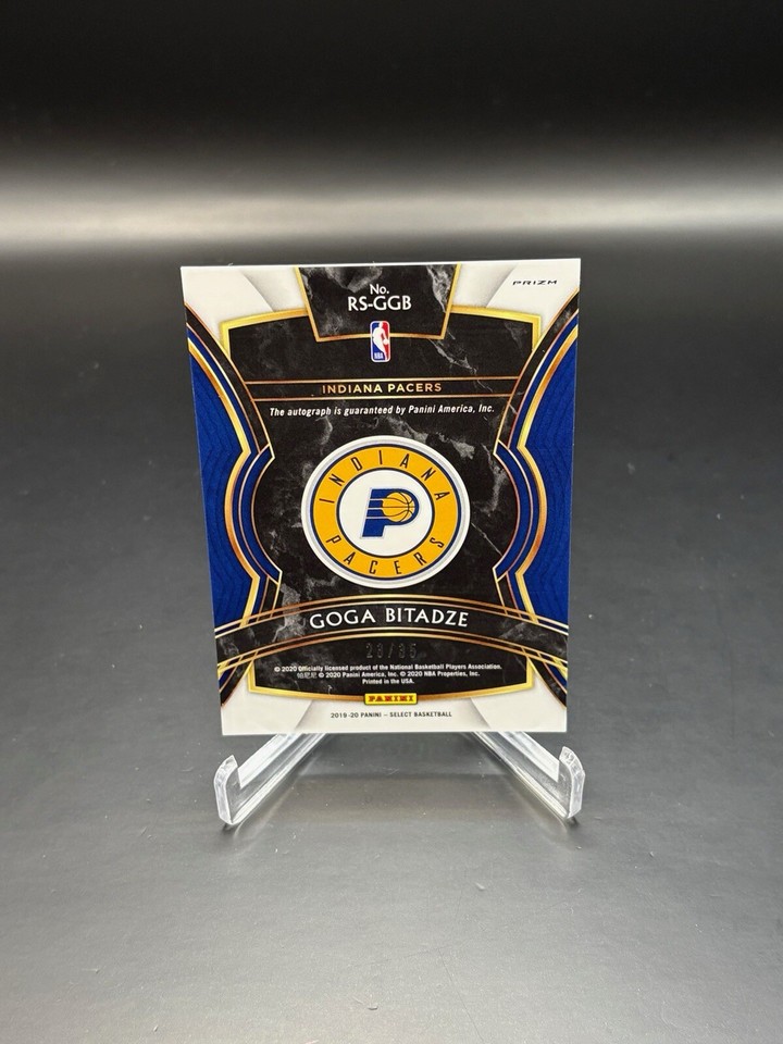 2019-20 Select Goga Bitadze Rookie ORANGE PULSAR PRIZM On Card Auto 23/ ...