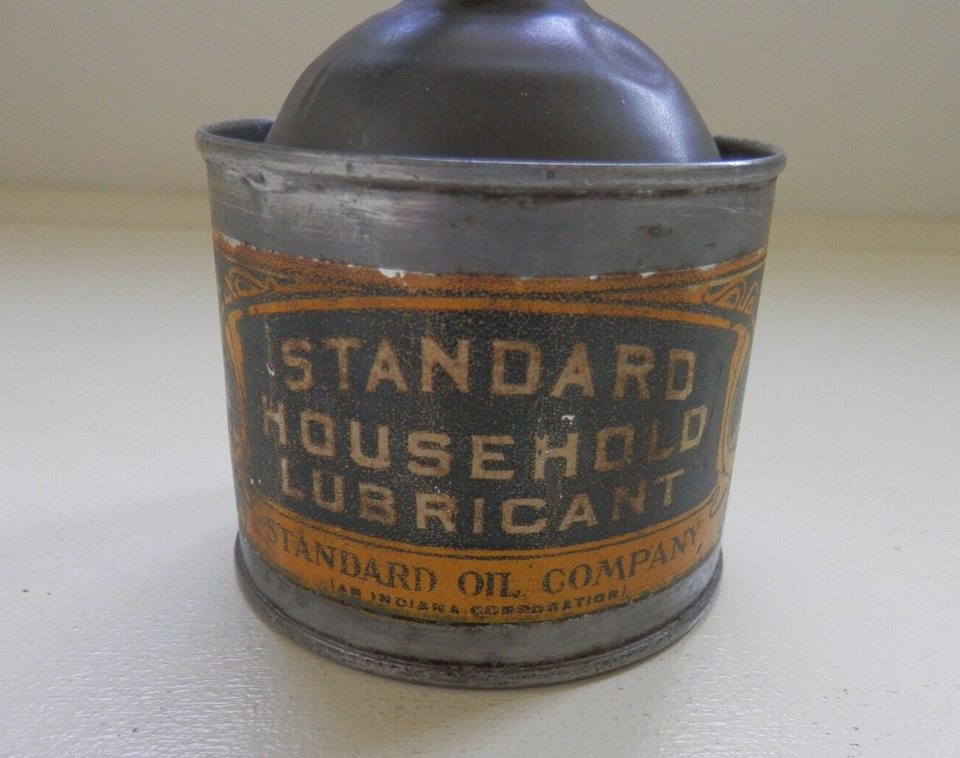 ANTIQUE INDIANA STANDARD HOUSEHOLD LUBRICANT OILER 3” STANDARD OIL CO ...