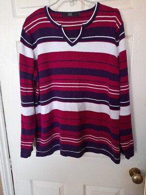 Ewm Isle Essentials Womens Plum Jumper 100%Cotton Size XL 22 VGC A ...