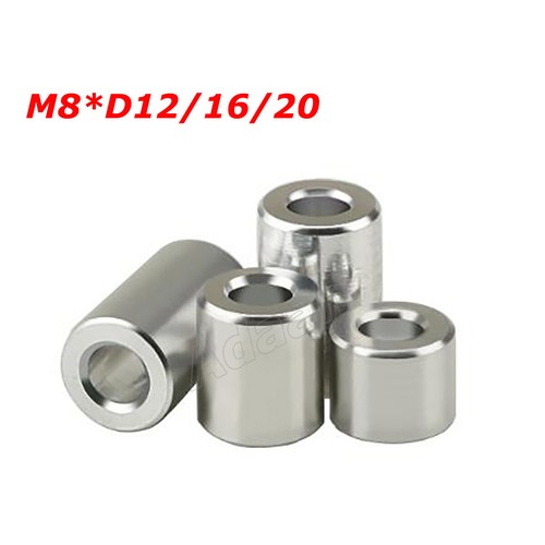 M8 Aluminum Spacers Standoff Alu Round Unthreaded Bushing Sleeve Washer ...