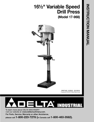Delta Drill Press 17 950l Parts List | Reviewmotors.co