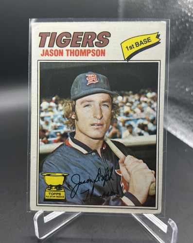 1977 Topps Jason Thompson RC Detroit Tigers #291 Gold Cup Rookie Card ...