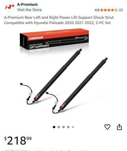 Rear Tailgate Power Lift Support Shock Strut Set For Hyundai Palisade ...
