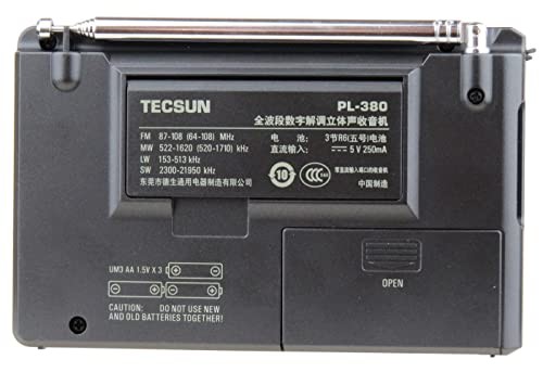 TECSUN PL-380 DSP FM Stereo. MW. SW. LW. World Band PLL Radio Receiver ...