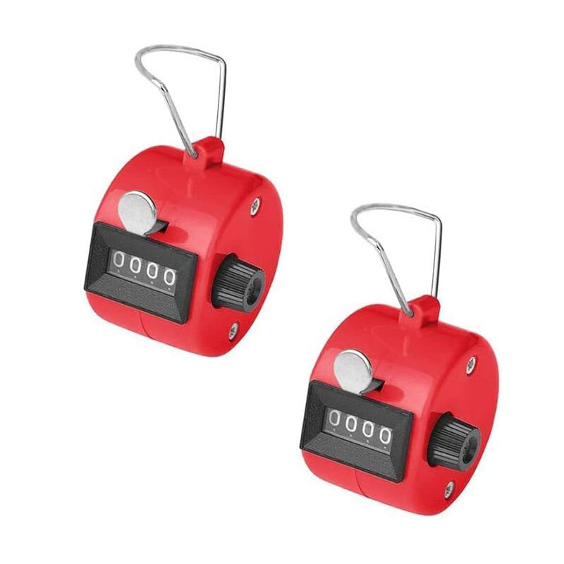 2Packs 4 Digit Number Dual Clicker Golf Hand Tally Counter Handy ...