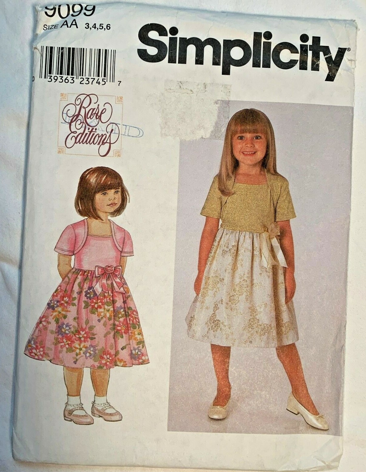 Girl's Dress Simplicity Sewing Pattern 9099 size 3 - 6 Uncut New | eBay