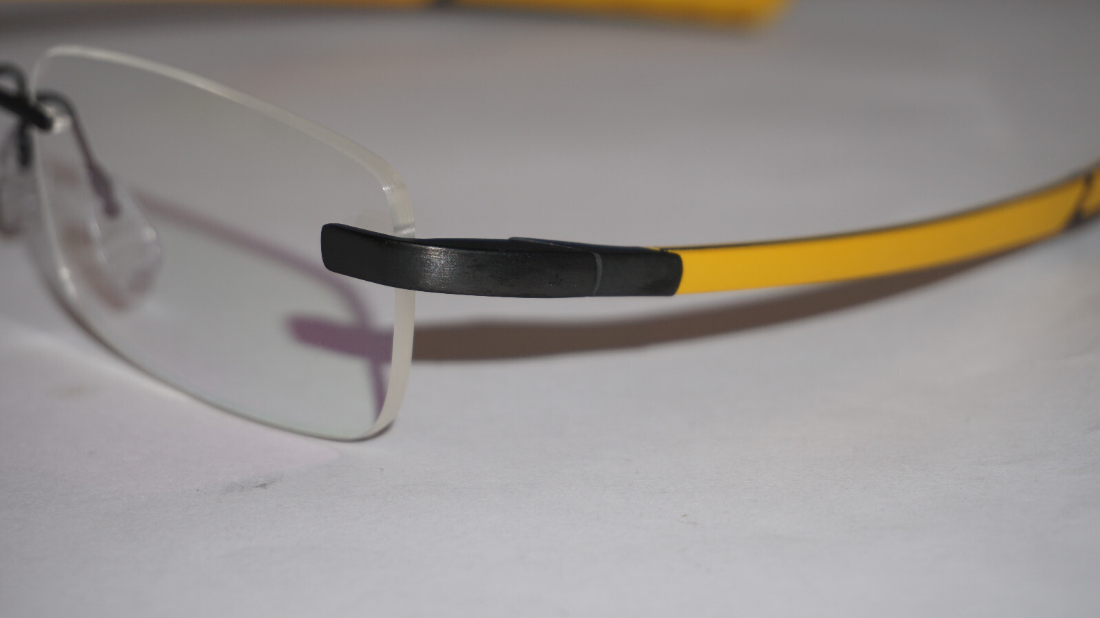 McLaren Eyeglasses Rimless Gunmetal Yellow MLSUPO2004 56 17 130 | eBay