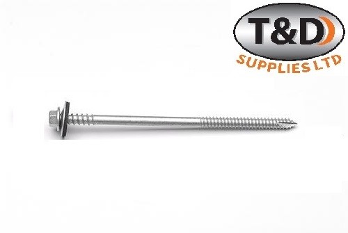 TIMBER Tek Screws - 6.3mm Hex Head Self-Drilling Roofing Screws w/ EPDM ...