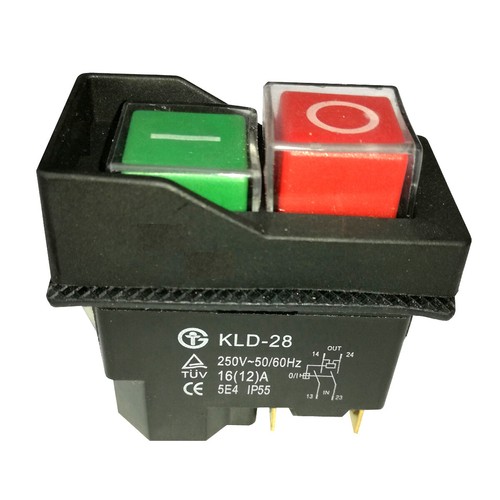 KLD-28 250V 4 Pin Waterproof Magnetic Self-locking Pushbutton Switch ...