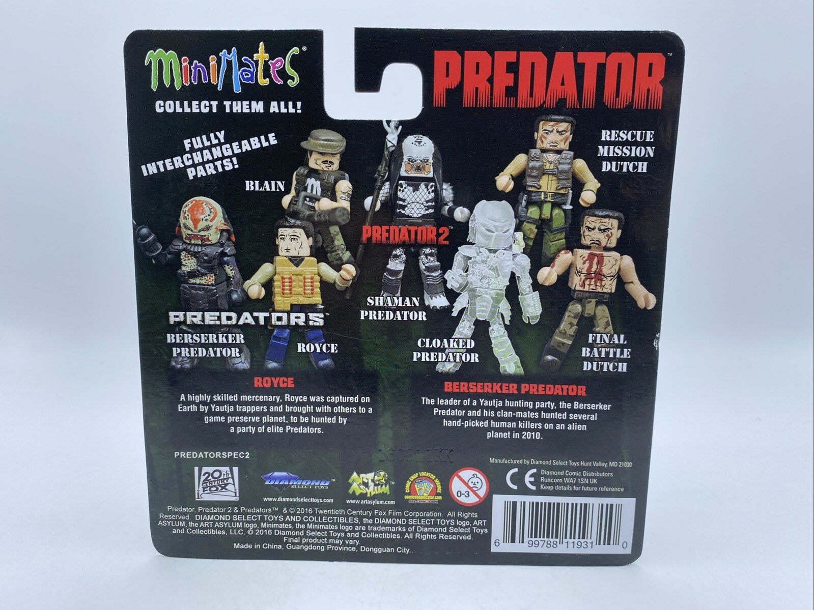 PREDATORS ROYCE & BERSERKER PREDATOR MINIMATES NEW SEALED 2016 FIGURES ...