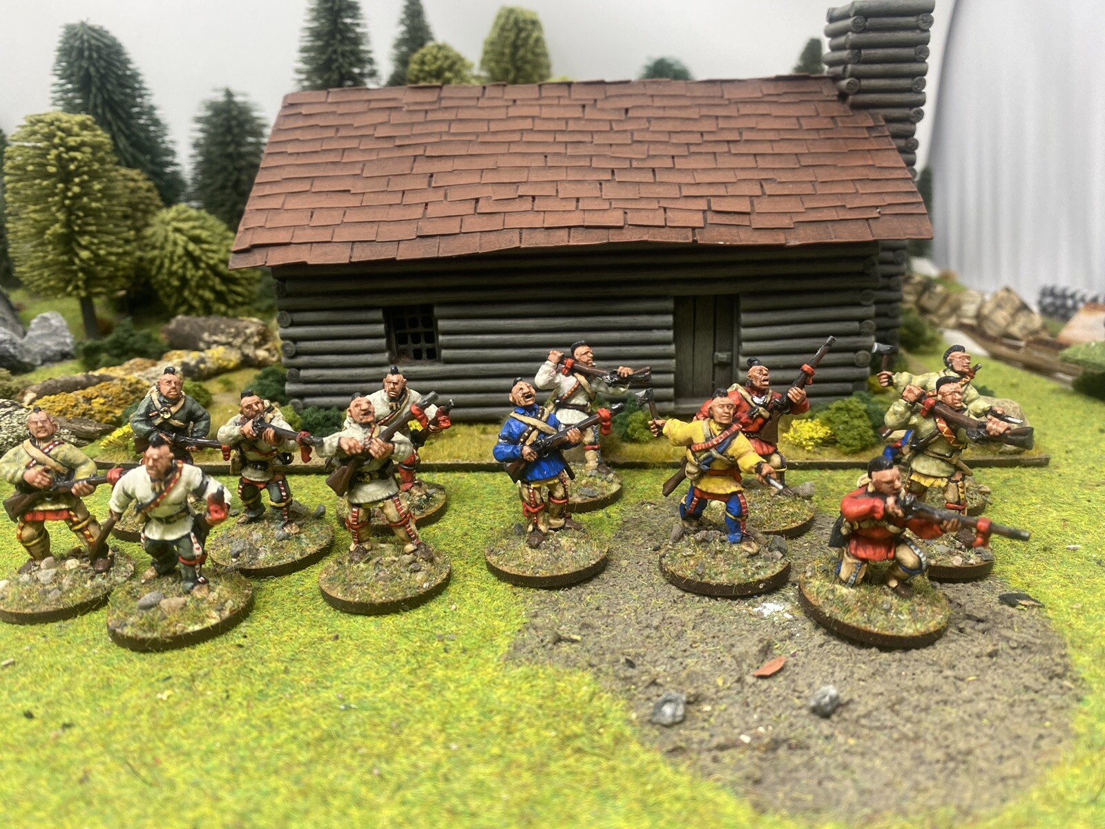 FIW MOHICAN WARRIORS PRO PAINTED BY EYE 28mm GALLOPING MAJOR MINIATURES ...