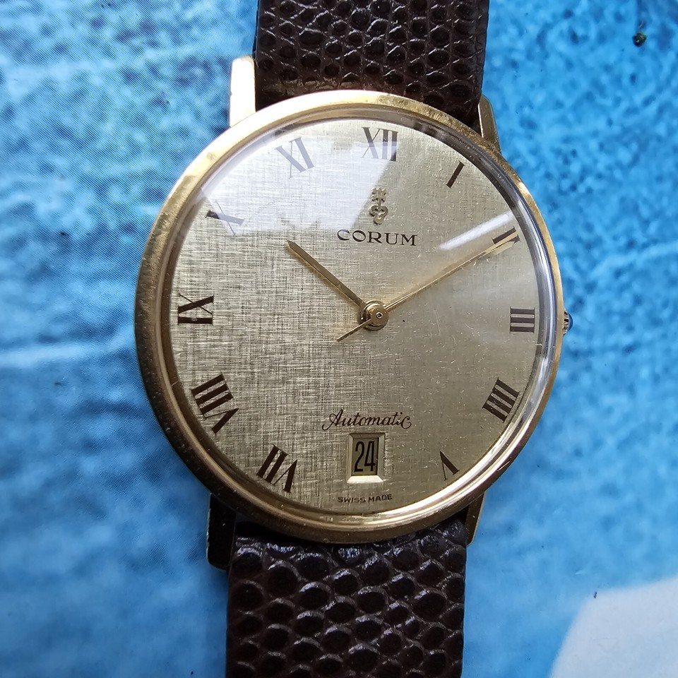 Vintage 18k Solid Gold Corum Automatic Men's Watch 18ct | eBay