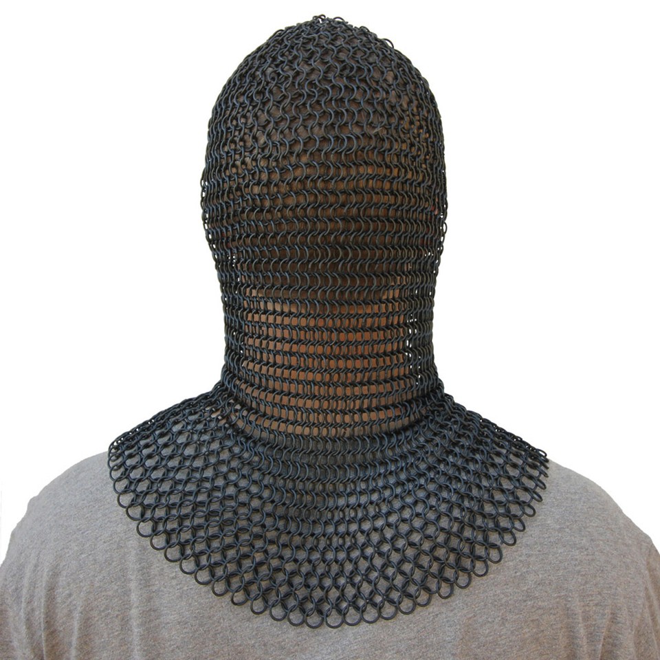 BATTLE READY CHAIN MAIL COIF MEDIEVAL RENAISSANCE CHAINMAIL HOOD ARMOR ...