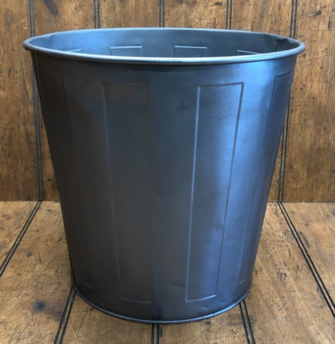 Vintage Lawson Round Steel Trash Can Waste Basket School Office 12 ...