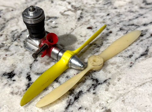 COX Vintage Medallion .049 Control Line Model Airplane Engine w/Props ...