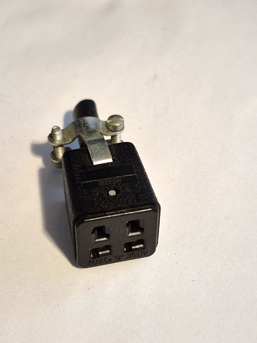 Vintage 4 pin female cinch jones type connector cable | eBay