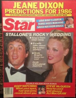 SYLVESTER STALLONE - STAR Mag Tabloid Dec 31, 1985 - BRAND NEW - No ...
