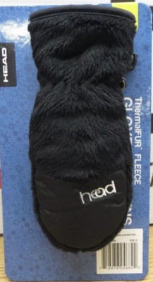Head Thermalfur Fleece mittens BLACK Size EXTRA SMALL New | eBay
