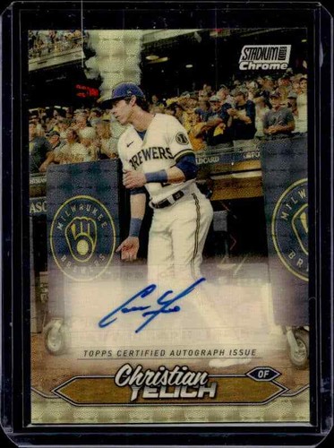2024 Topps Stadium Club Chrome Christian Yelich Autograph Superfractor ...