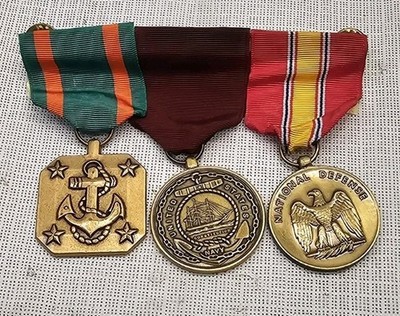 US MILITARY USN USMC USAF USCG ARMY FULL SIZE MOUNTED MEDALS 3 PIECE | eBay