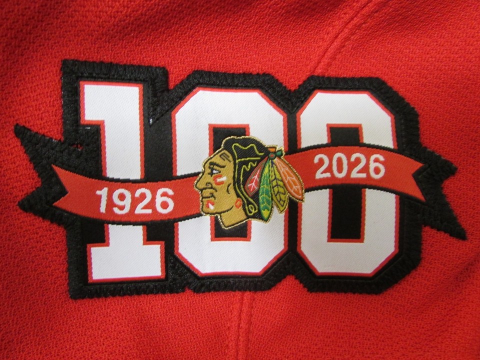 CHICAGO BLACKHAWKS HOME CENTENNIAL FANATICS AUTHENTIC PRO JERSEY SIZE ...