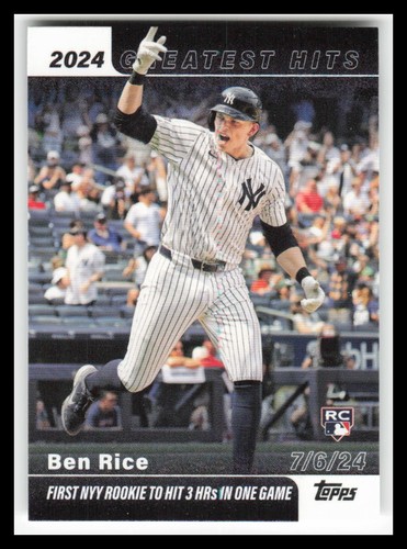 2025 Topps '24 Greatest Hits #GH2 Ben Rice | eBay