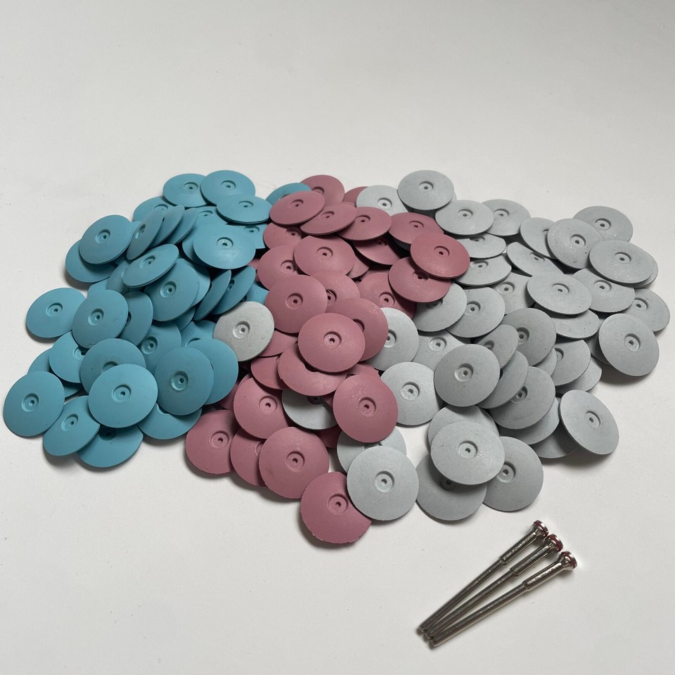 60pcs Dental Lab Polishing Wheels Burs Silicone Polishers Disk ...