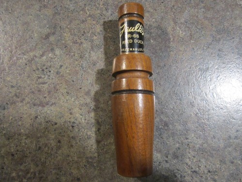 Vintage Faulk's Lake Charles, LA DR 66 4 7/8" DUAL REED DUCK call EUC ...
