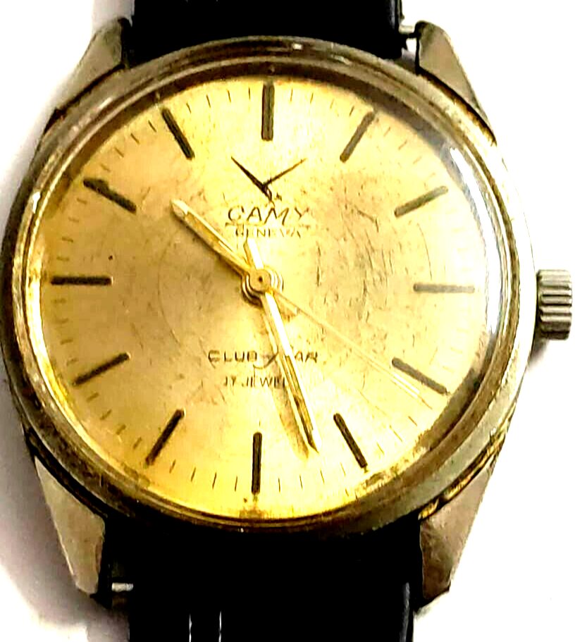 Vintage Camy Geneva Club Star 17 Jewels Swiss Made St. steel back with ...