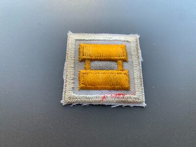 Vintage U. S. Military Captain (O-3) Rank Patch, Gold on White | eBay