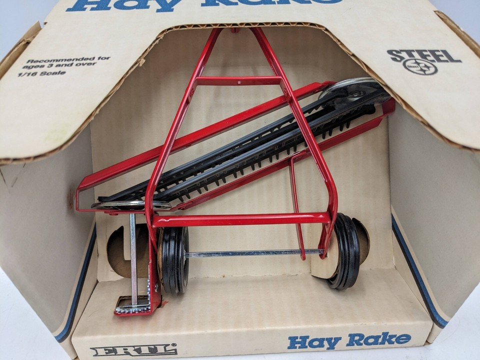 Scarce Ertl 446 Hay Rake Red W/Black Rake 1/16 1987 Box New NRFB | eBay
