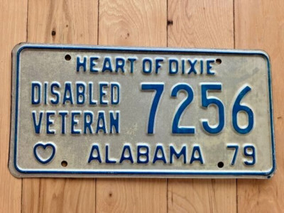 1979 Alabama Disabled Veteran License Plate | eBay