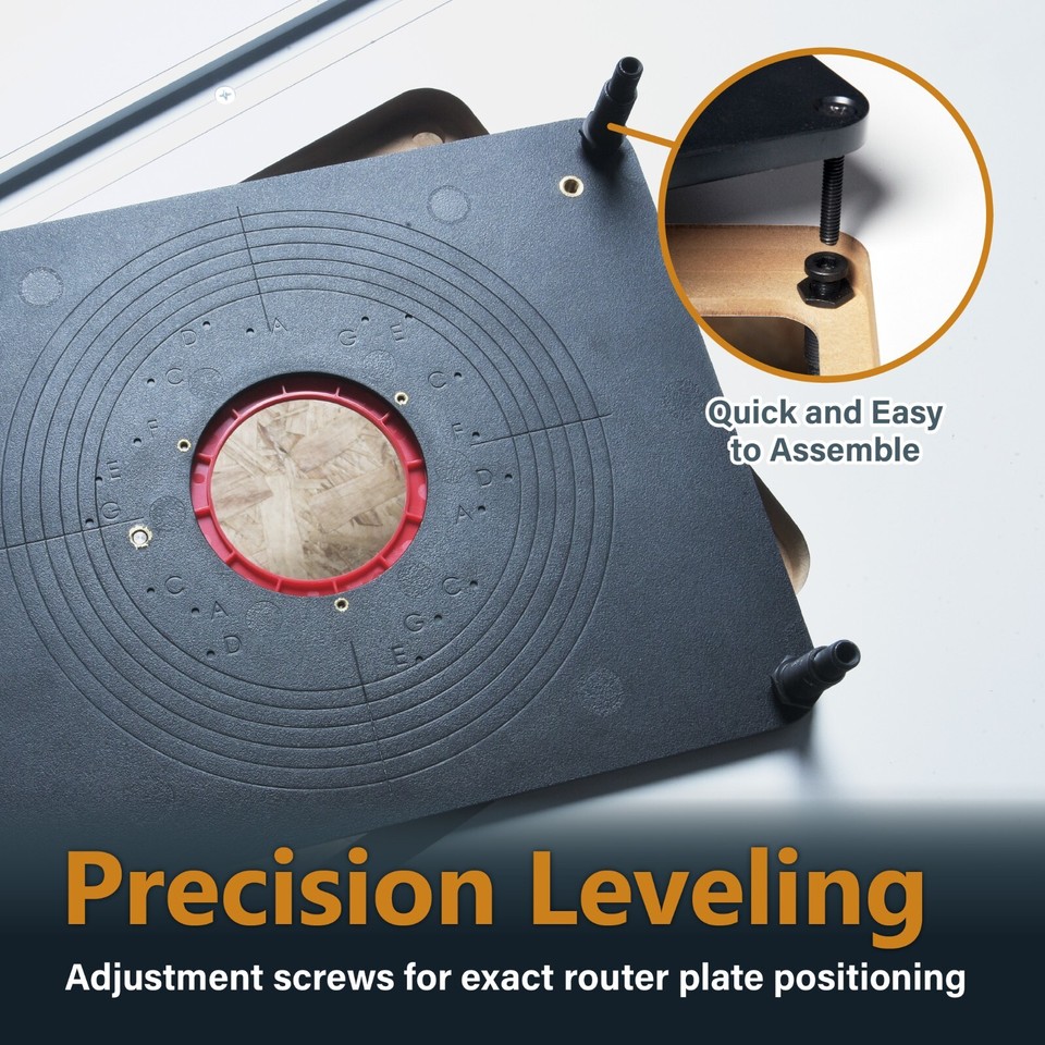 POWERTEC 71685 Universal Router Table Top 24" x 32" with Phenolic ...