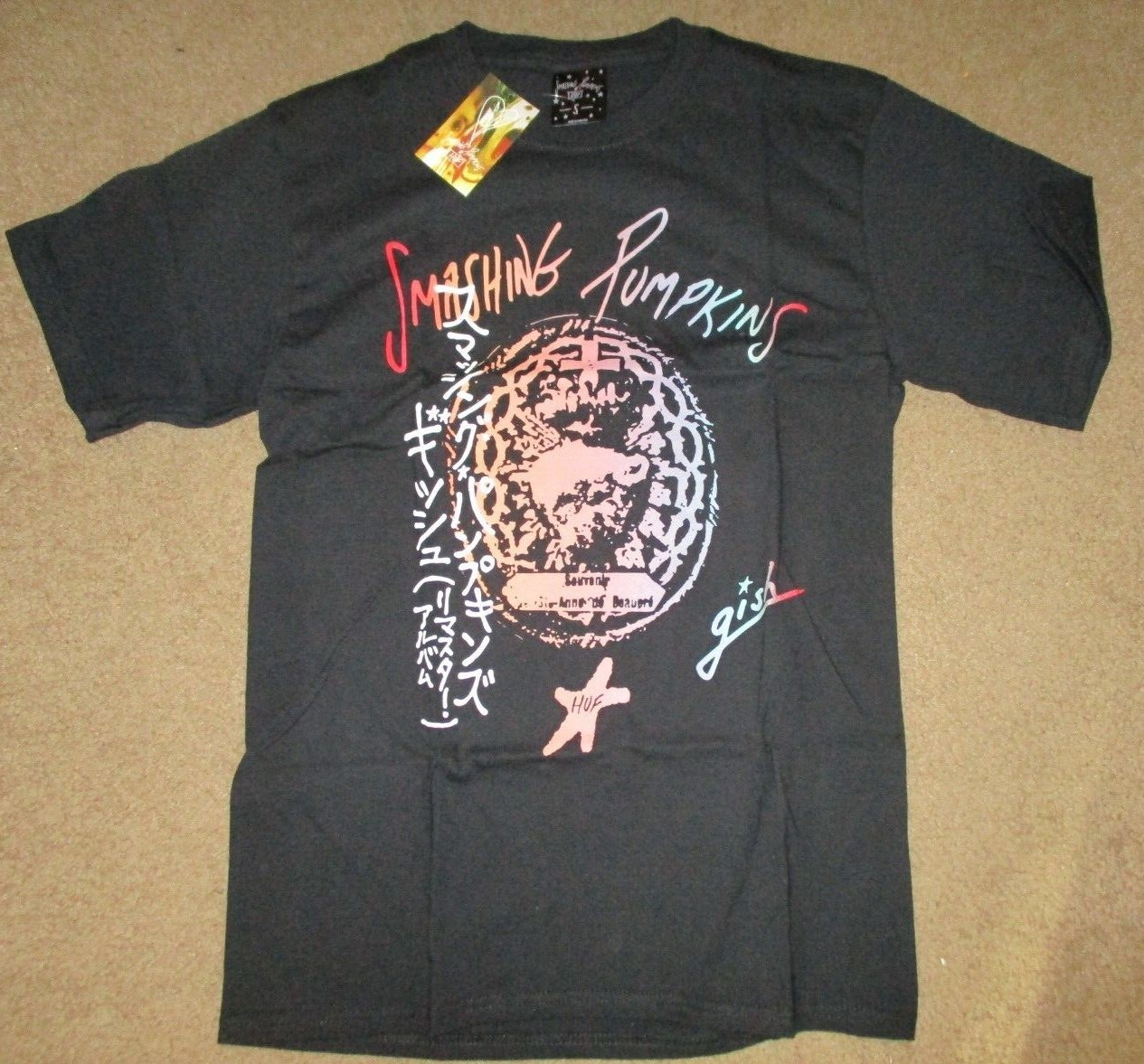 SMASHING PUMPKINS X HUF GISH Concert album Mens S Small SHIRT tour ...