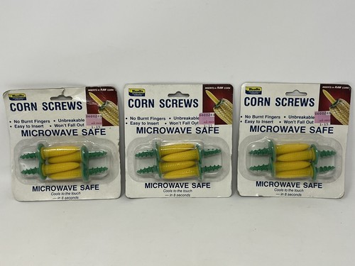 New Old Stock Wecolite Vintage 12 Yellow Corn Holders, Made in USA NOS ...
