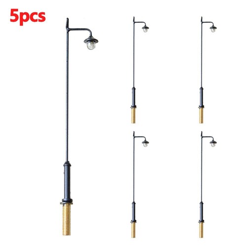 5 Pcs/set Model Railroad Train HO Scale Lamp Posts Led Street Light ...