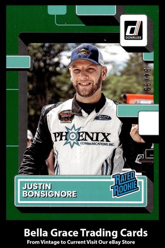 2023 Panini Donruss Racing Justin Bonsignore #33 Kenneth Massa Green ...