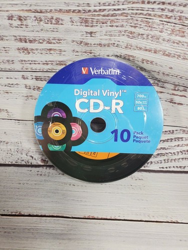 Verbatim Digital Vinyl 80-Min/700MB 10pk CD-R Audio Discs Recordable ...