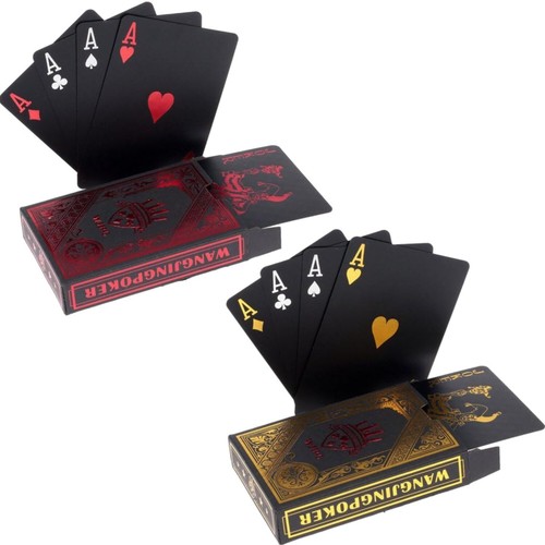 Playing Cards PVC Pokerkarten Set Schwarz Gold 2 Stück | eBay.de