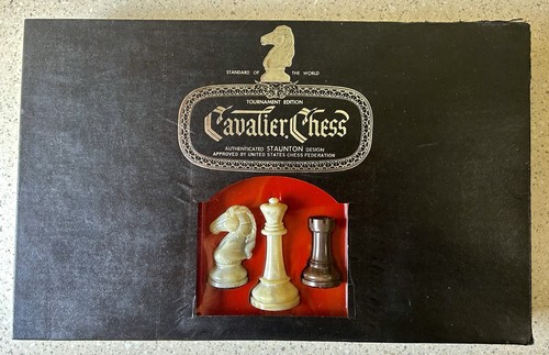 Vintage 1967 Tournament Edition Cavalier Chess Set No 1498 Alabasque ...
