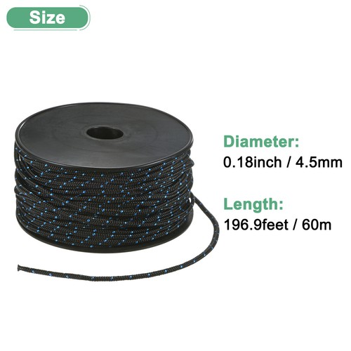 Recoil Starter Rope Pull Cord 4.5mm 60m for Mower [Black Blue] | eBay