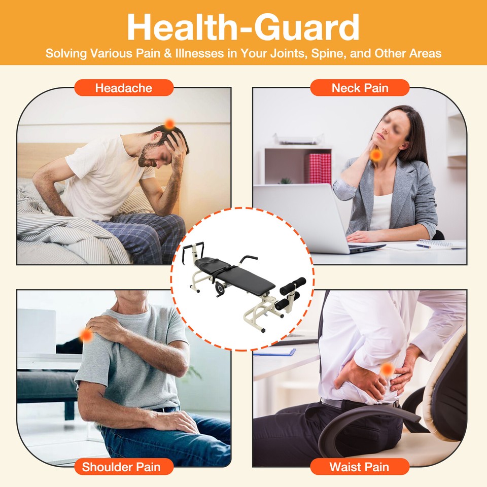 Cervical Spine Stretcher Traction Bed Lumbar Relief Decompression ...