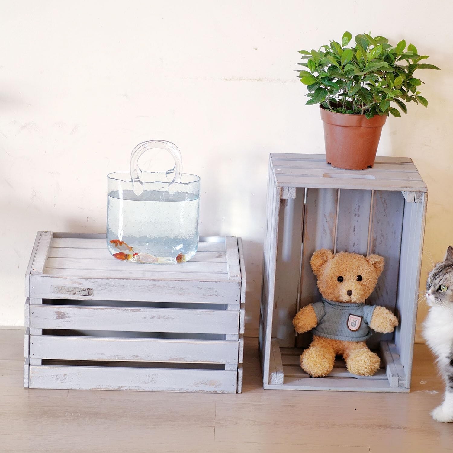 Gray Wooden Crates are Mainly Suitable for Storage, Tool Crate, Wine ...