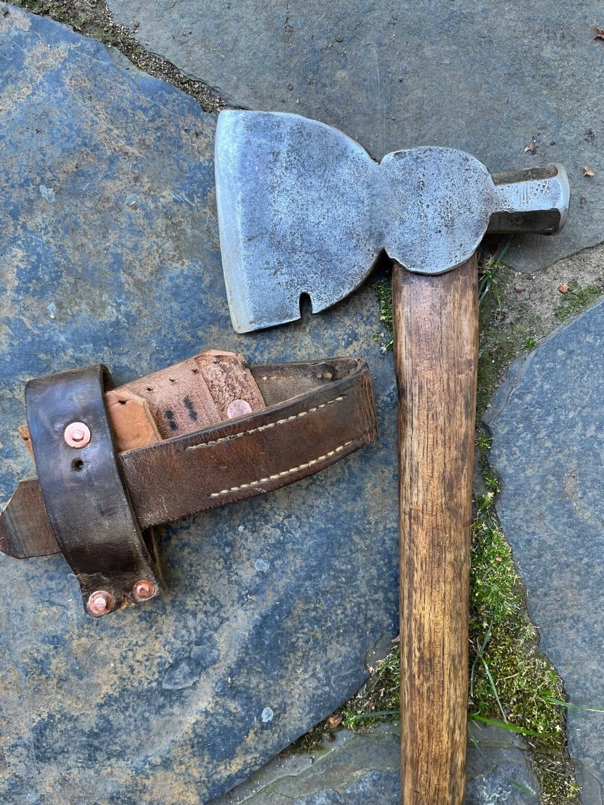 Vintage 4" Blade Roofing Half Hatchet 22" Hickory Wood Handle Heavy ...