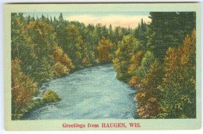 Haugen WI Scenic 1936 Greetings from Haugen | eBay