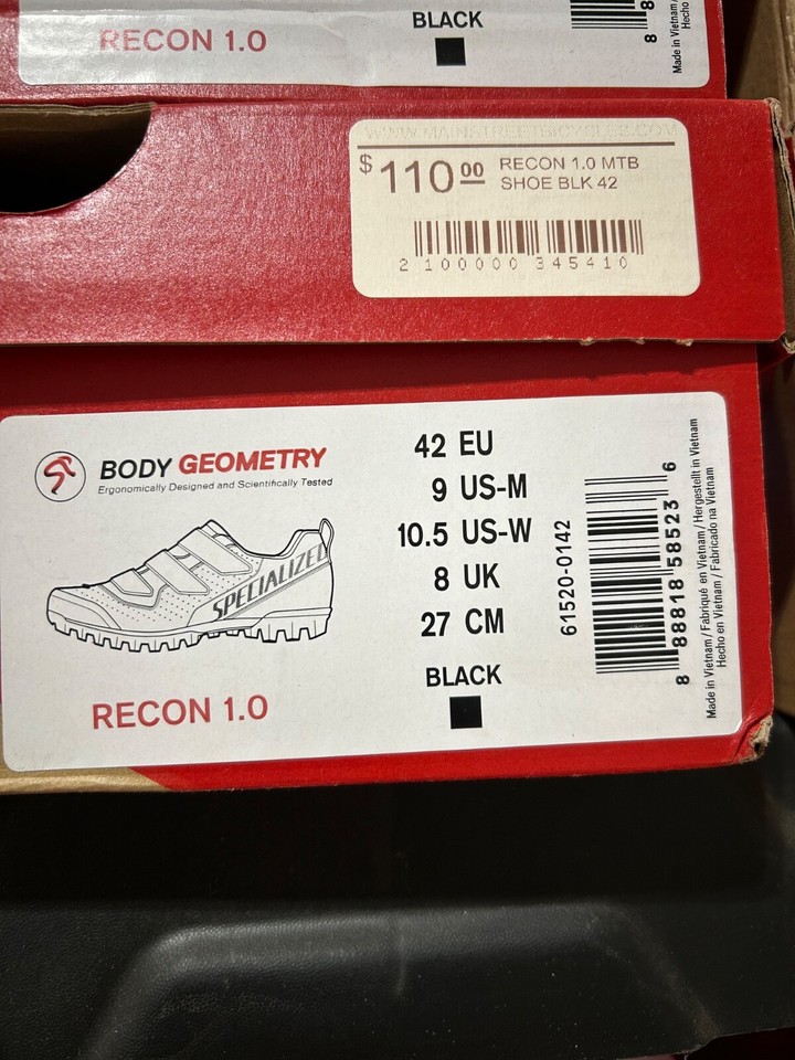 NEW Specialized Body Geometry RECON 1.0 bicycle SHOES Multiple Sizes ...
